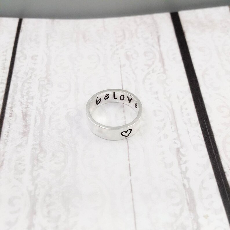 My Beloved Ring Hidden Message Tiny Heart Ring Sterling Silver - Etsy