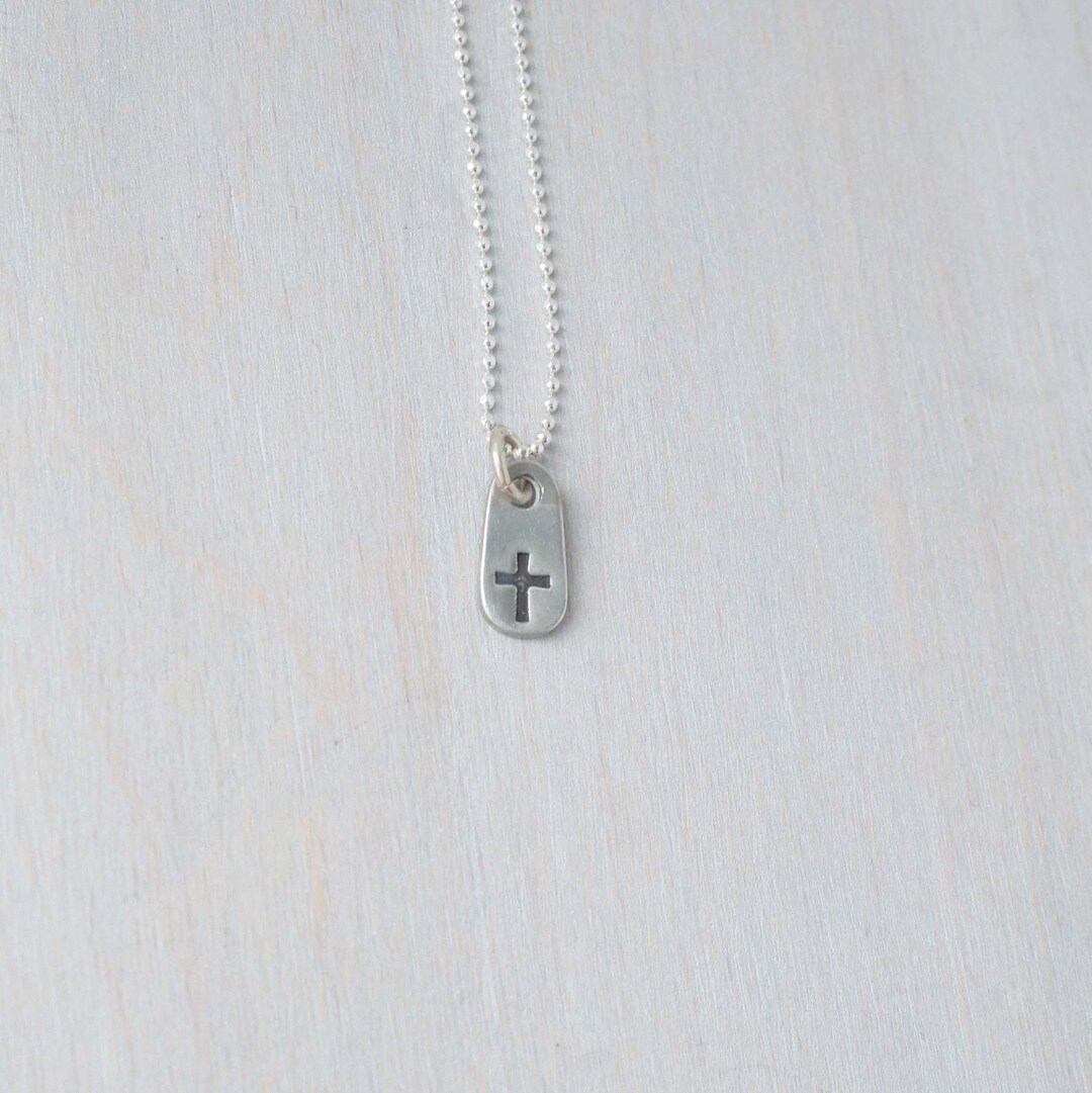 Simple Cross Necklace Tiny Cross Necklace Cute Cross Necklace - Etsy