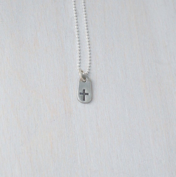 Simple Cross Necklace Tiny Cross Necklace Cute Cross Necklace - Etsy