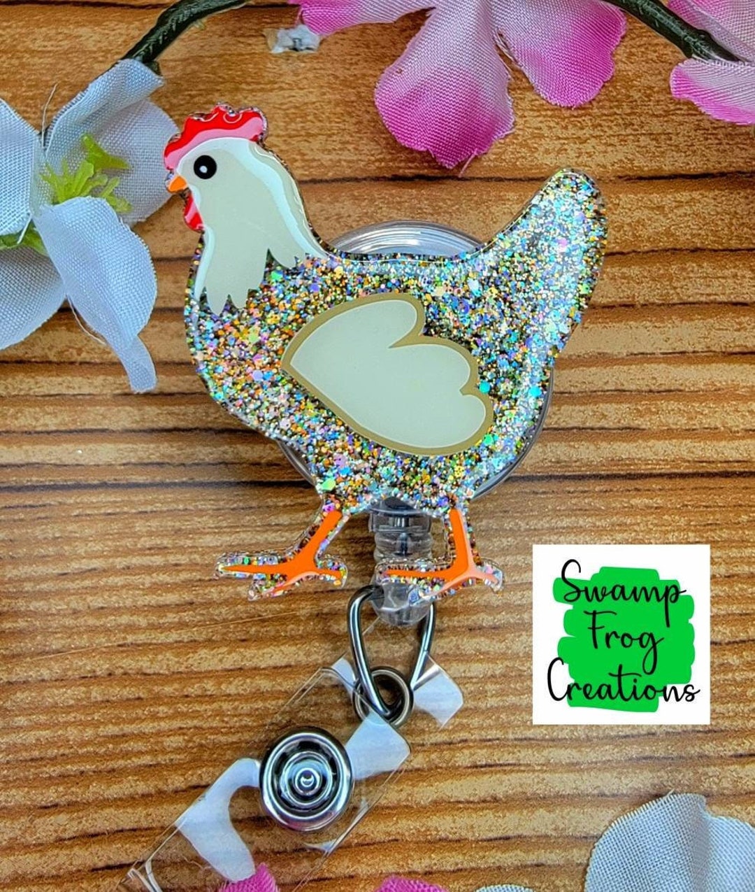 Chicken Badge Reel, Spring Chicken, Badge Reel, Cute Badge Reel ...