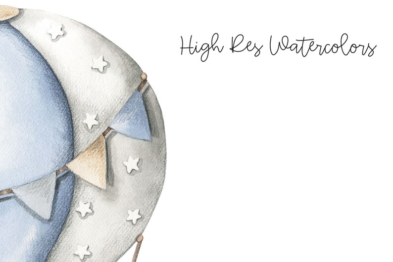 Air Transport Watercolor Clipart, Helicopter Hot Air Balloon Zeppelin ...