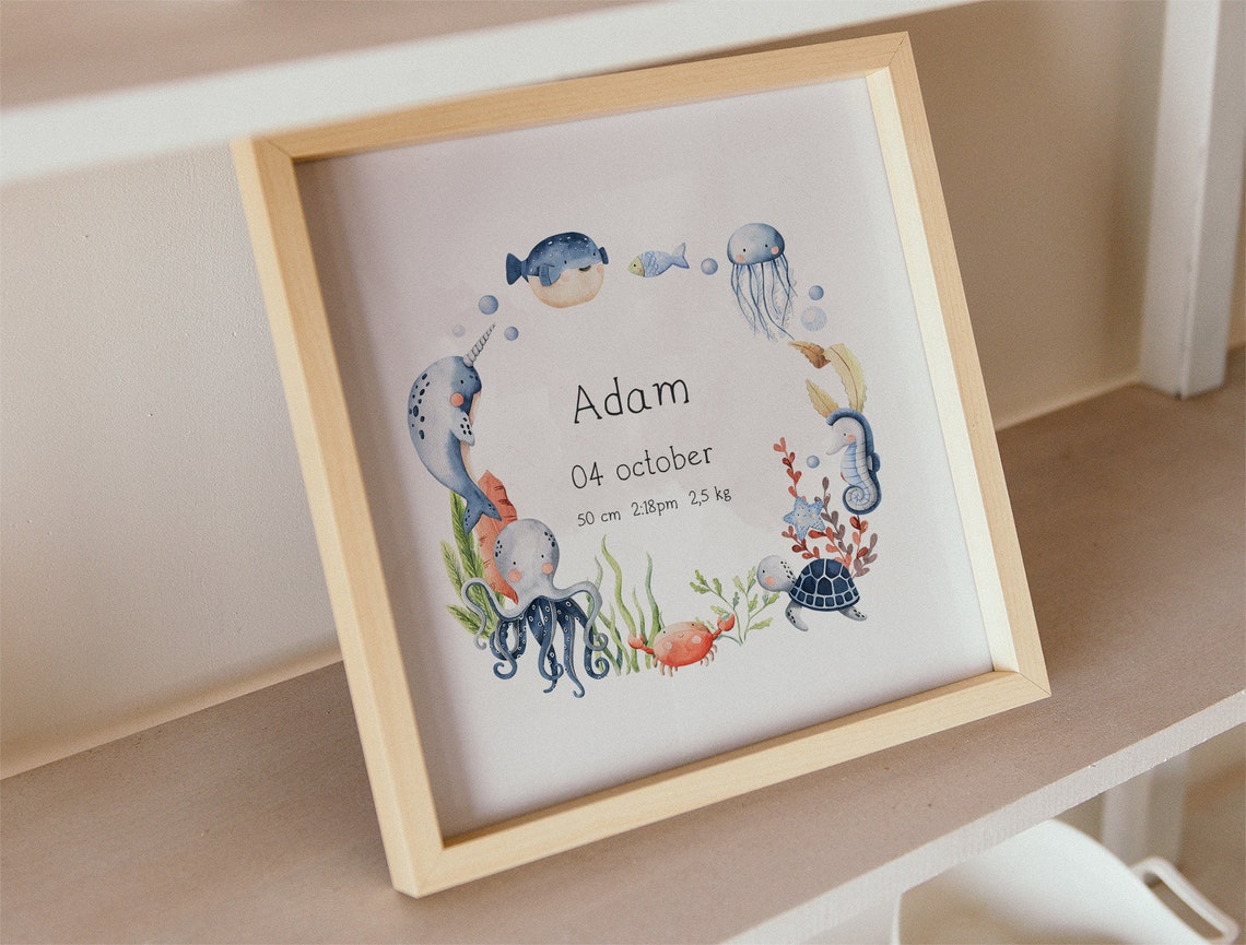 Nautical Wreath. Baby Boy Wreath Clipart. Watercolor Baby Illustrations ...