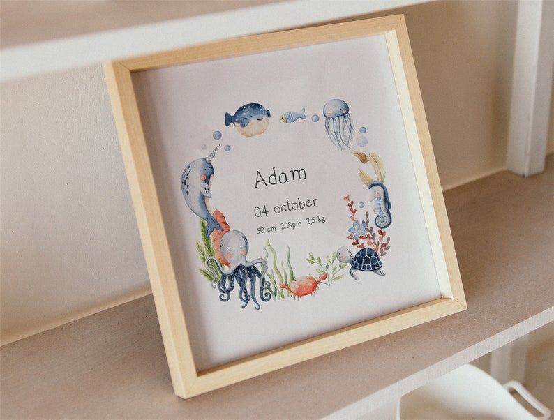 Nautical Wreath. Baby Boy Wreath Clipart. Watercolor Baby Illustrations ...