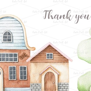 Watercolor House Clipart - Home Clipart - Cottage Clipart - House ...
