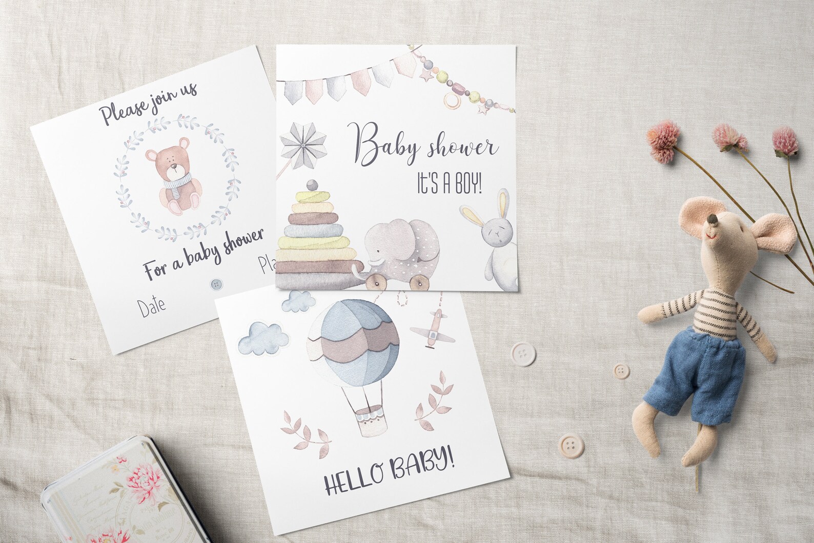 Watercolor Baby Boy Clipart - Watercolor Toys - Baby Shower Clipart ...