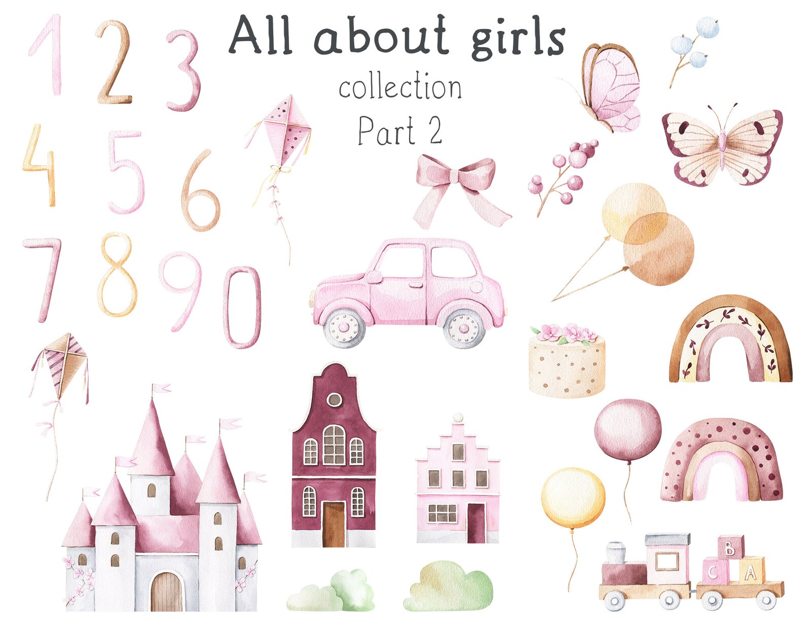 Watercolor Baby Girl Clipart. Baby Girl Nautical Clip Art Baby - Etsy