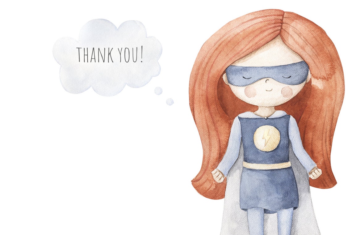 Superhero Watercolor Clipart. Super Hero Nursery Art Wall - Etsy