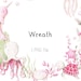 Nautical Wreath. Baby Girl Wreath Clipart. Watercolor Baby ...