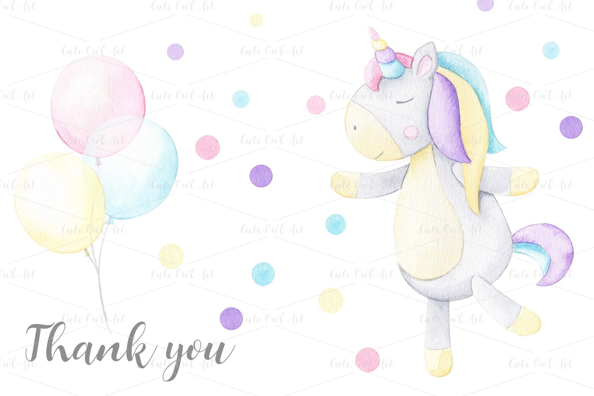 Watercolor Unicorns Clipart - Instant Download - Rainbow Unicorns ...