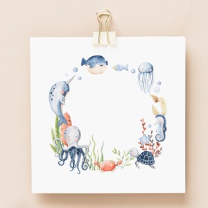 Nautical Wreath. Baby Boy Wreath Clipart. Watercolor Baby Illustrations ...