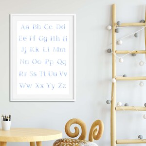 Watercolor Alphabet Clipart Blue. Letters Download. Instant Download ...