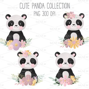 Watercolor Baby Nursery Panda Clipart Digital Kids Illustration Nursery ...