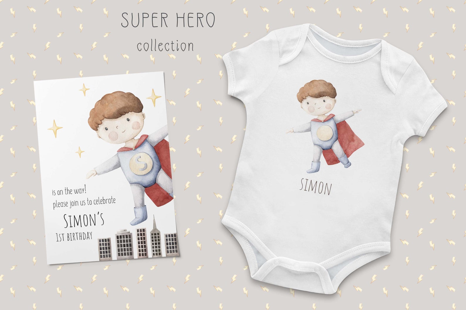 Superhero Watercolor Clipart. Super Hero Nursery Art Wall - Etsy