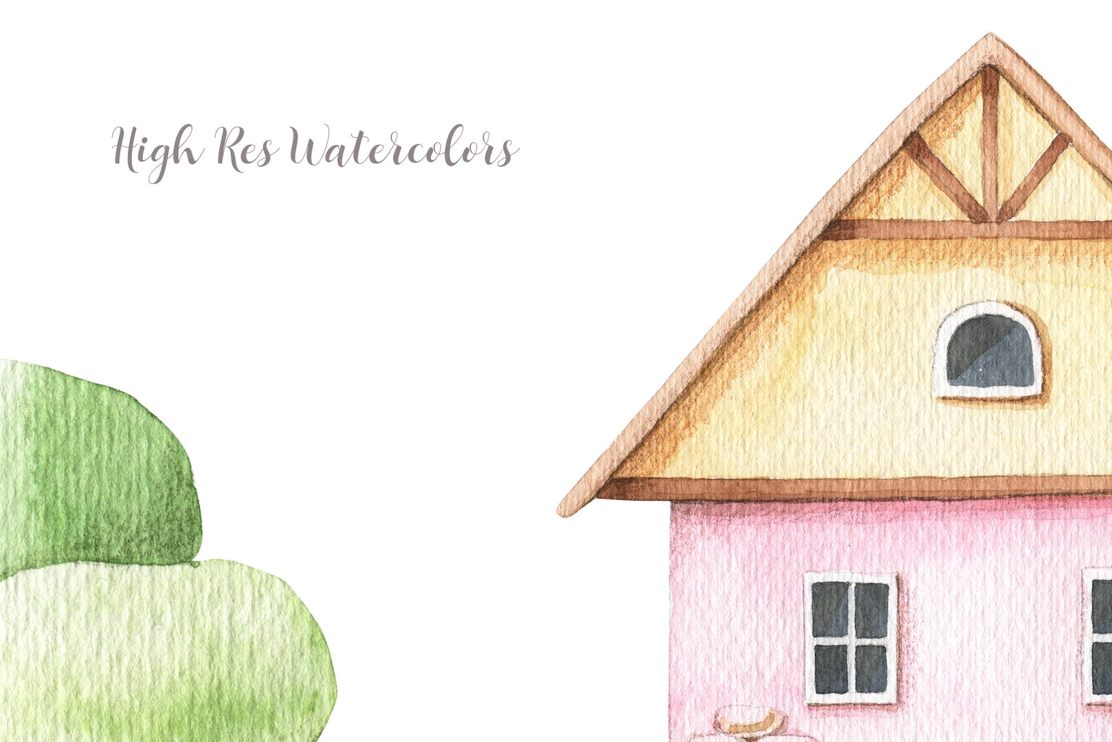 Watercolor House Clipart - Home Clipart - Cottage Clipart - House ...