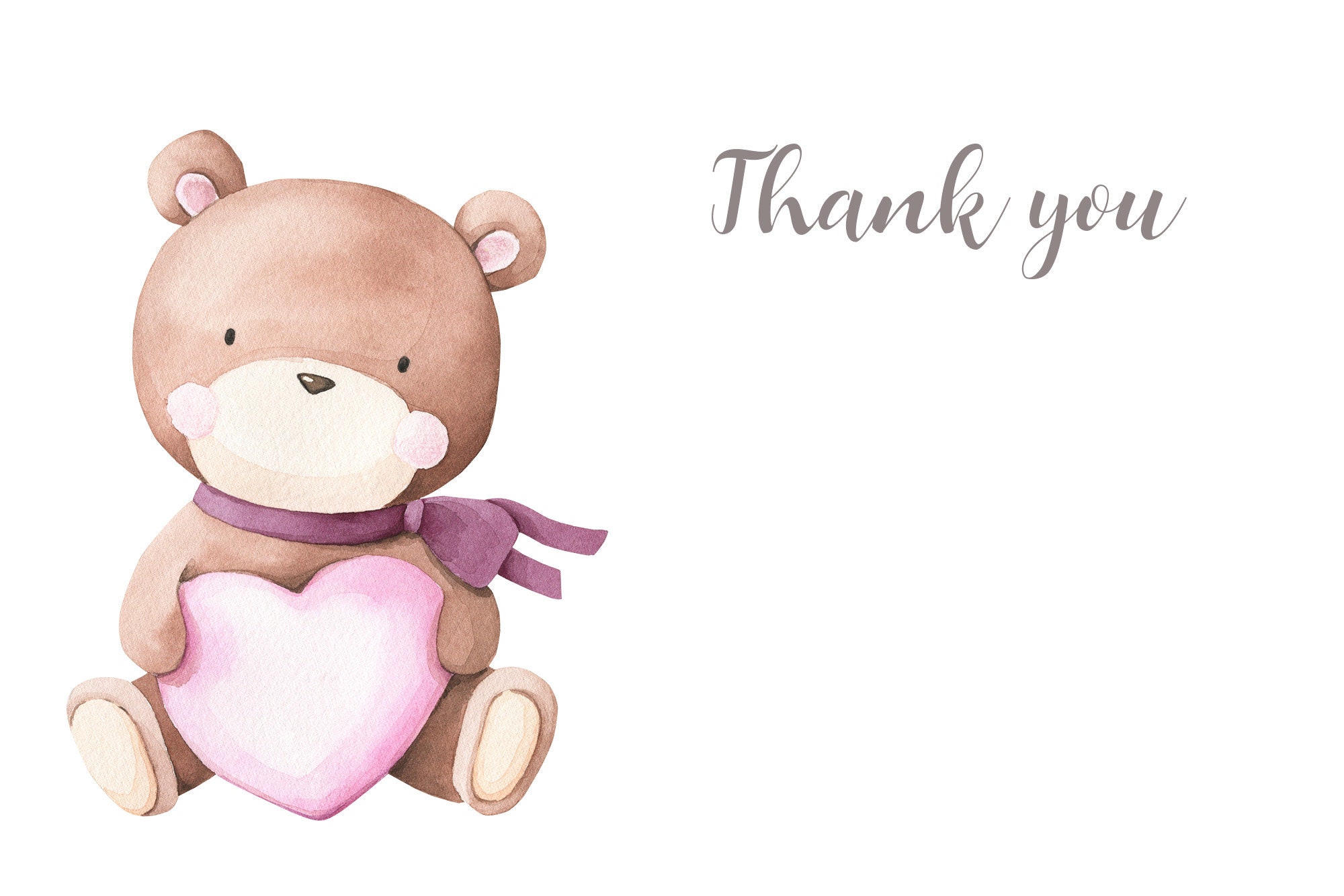 Baby Bear Clipart. Valentine. Watercolor Cute Bear Toy Decor - Etsy