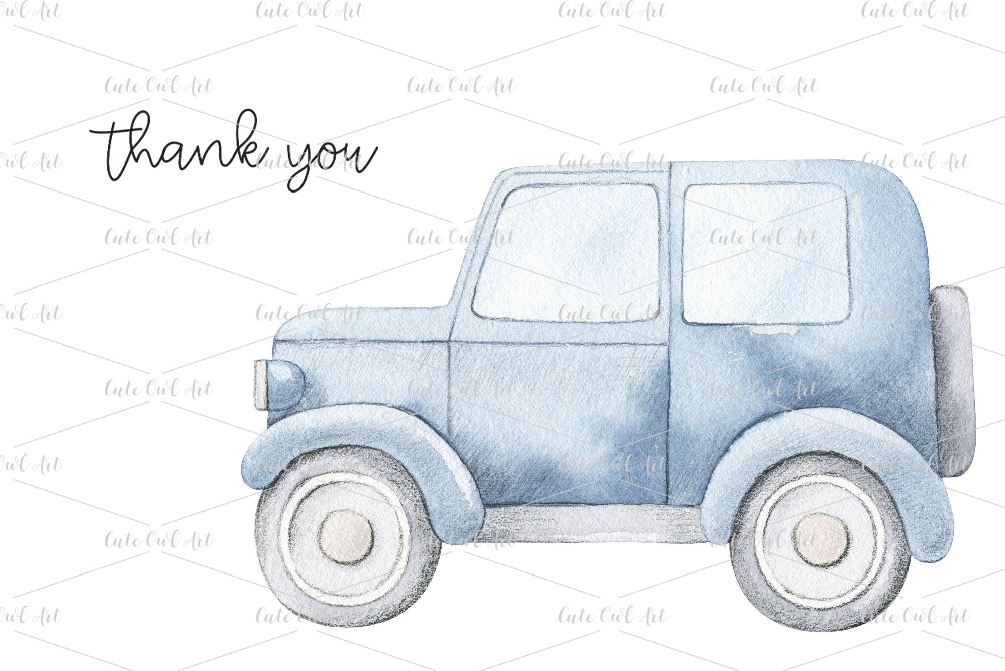 Watercolor Cars Clipart, Watercolor Transportation Clipart, Nursery Art ...