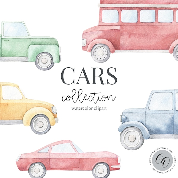 Cars Clipart - Etsy