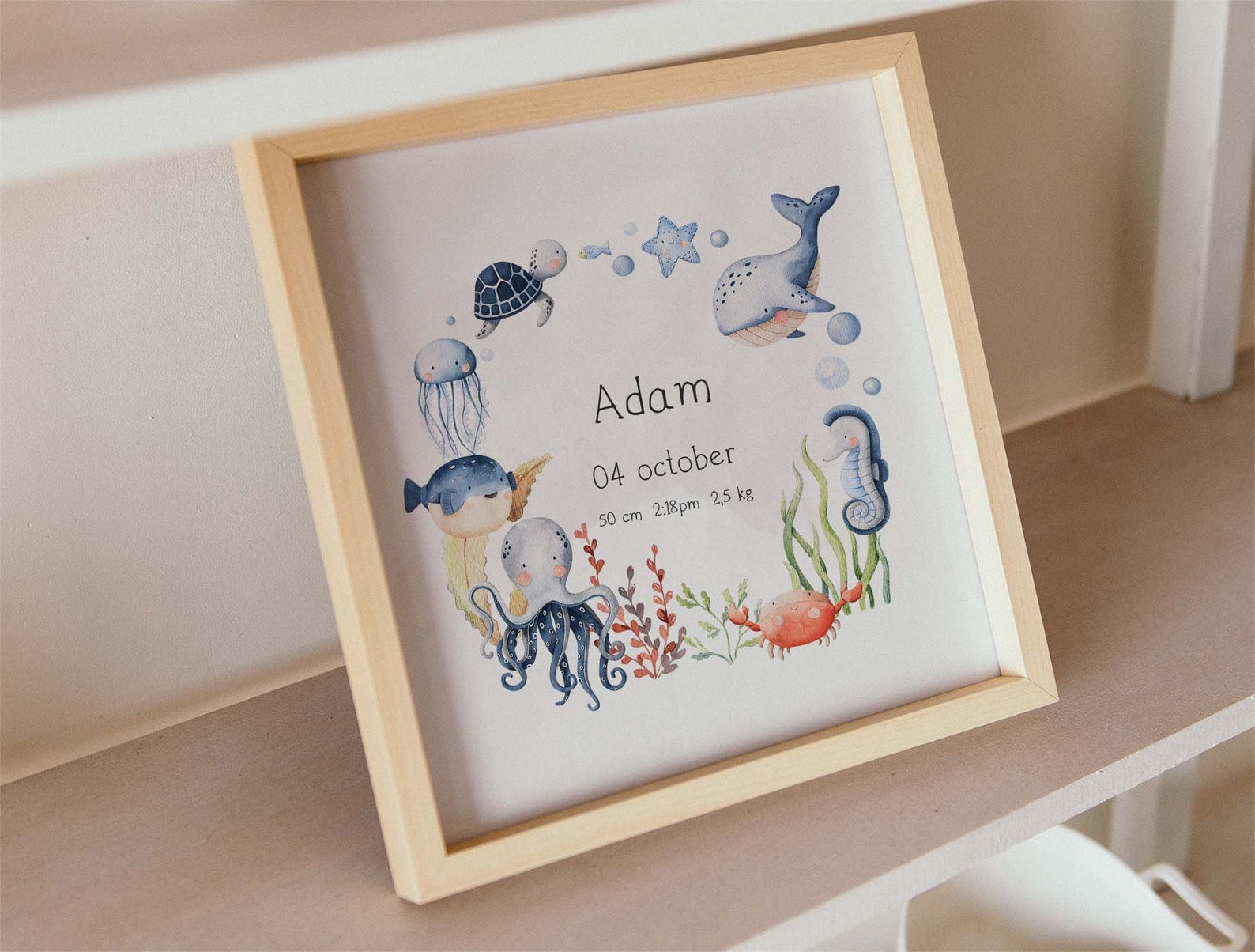 Nautical Wreath. Baby Boy Wreath Clipart. Watercolor Baby - Etsy