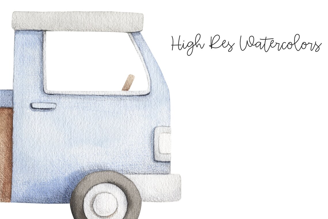 Watercolor Cars Clipart Watercolor Transportation Clipart | Etsy