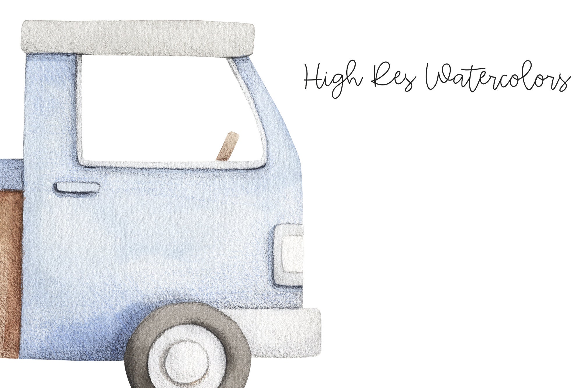 Watercolor Cars Clipart, Watercolor Transportation Clipart, Nursery Art ...