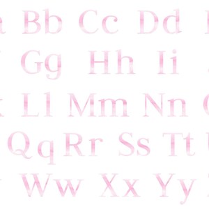 Watercolor Alphabet Clipart Pink. Letters Download. Instant Download ...