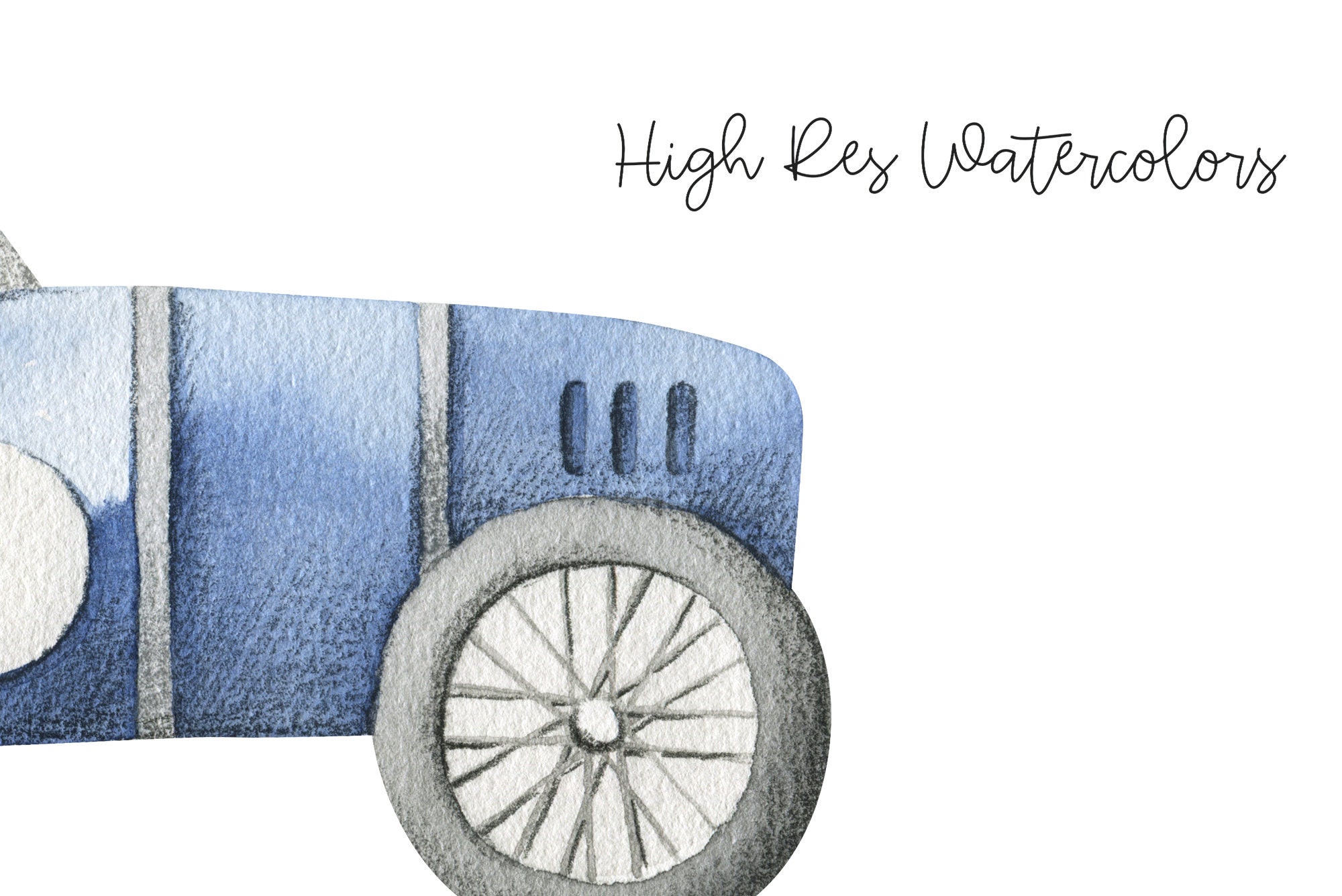 Race Cars Watercolor Clipart, Blue Race Car, Kids Clipart, Nursery ...