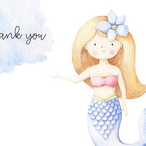 Watercolor Under the Sea Clipart. Mermaids. Baby Girl Nautical Clip Art ...