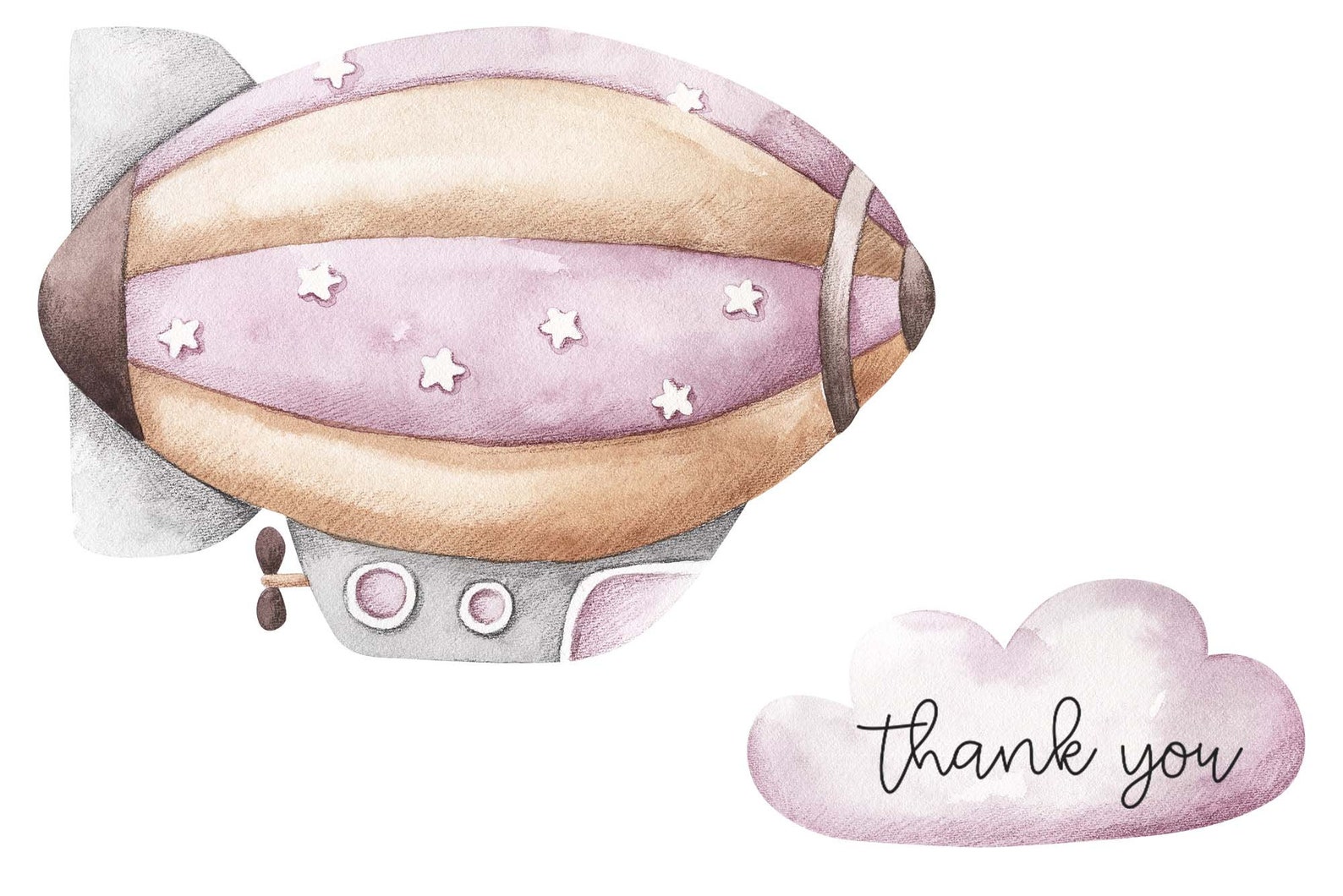 Air Transport Watercolor Clipart, Helicopter Hot Air Balloon Zeppelin ...