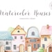 Watercolor House Clipart - Home Clipart - Cottage Clipart - House ...