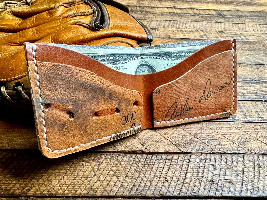 Andre Dawson Baseball Glove Leather Bifold Wallet - Reclaimed Vintage ...