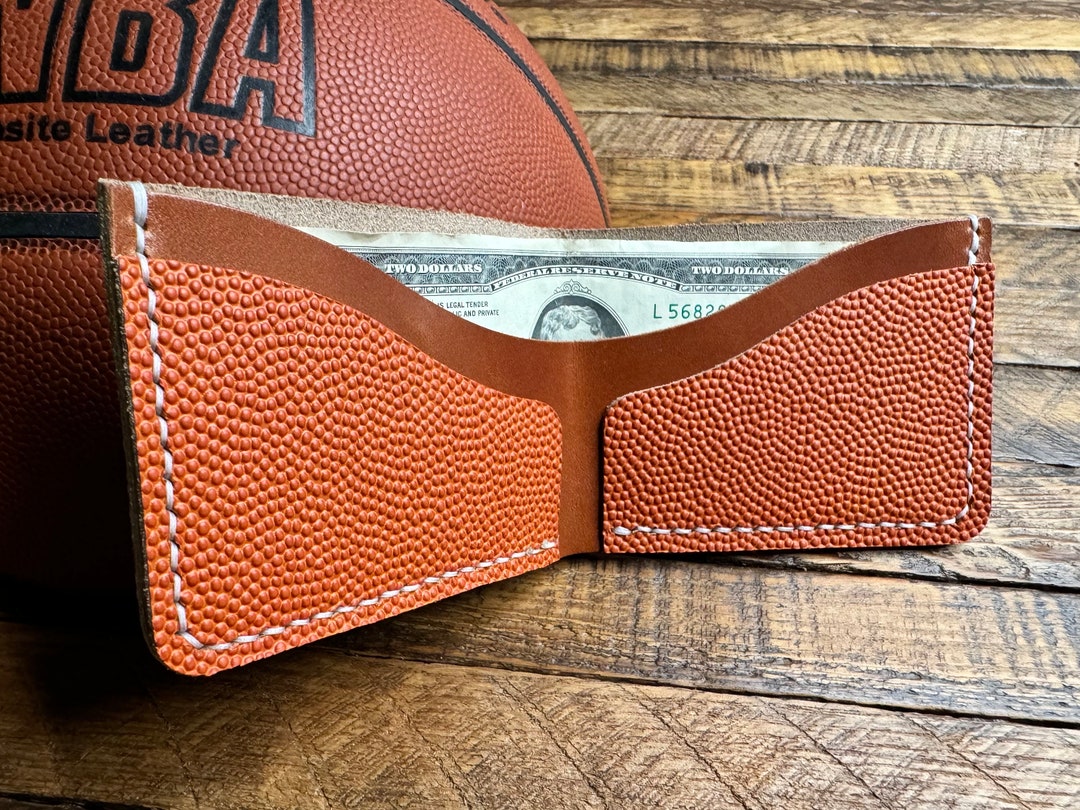 Basketball Leather Bifold Wallet - NBA Basketball Leather Wallet - Gift ...