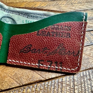 Bart Starr Football Leather Bifold Wallet: Green Bay Packers Gift - Etsy