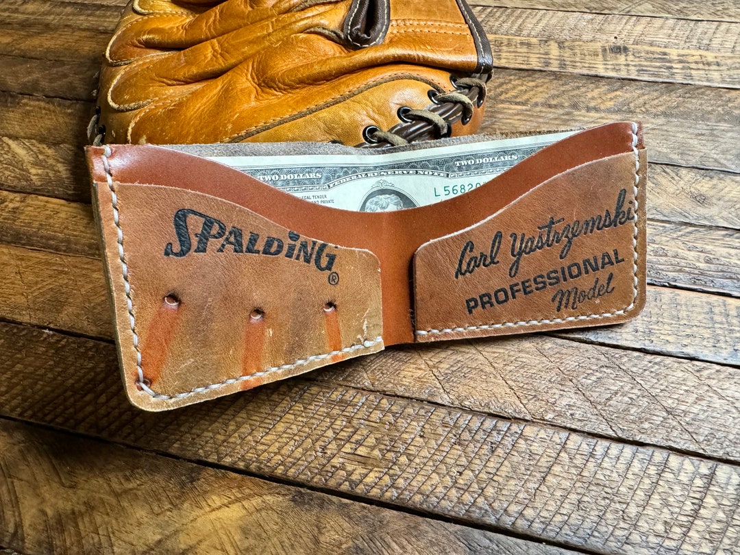Carl Yastrzemski Baseball Glove Leather Bifold Wallet Reclaimed ...