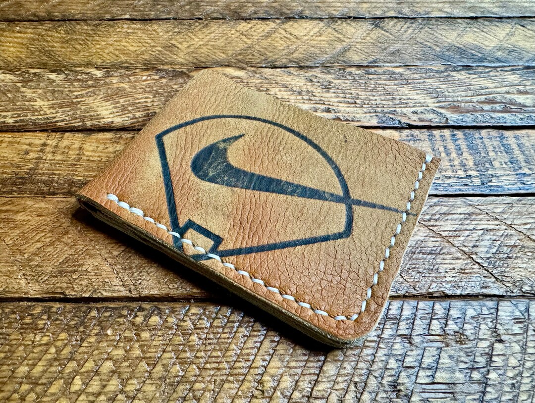 Nike Baseball Glove Leather Bifold Wallet - Etsy