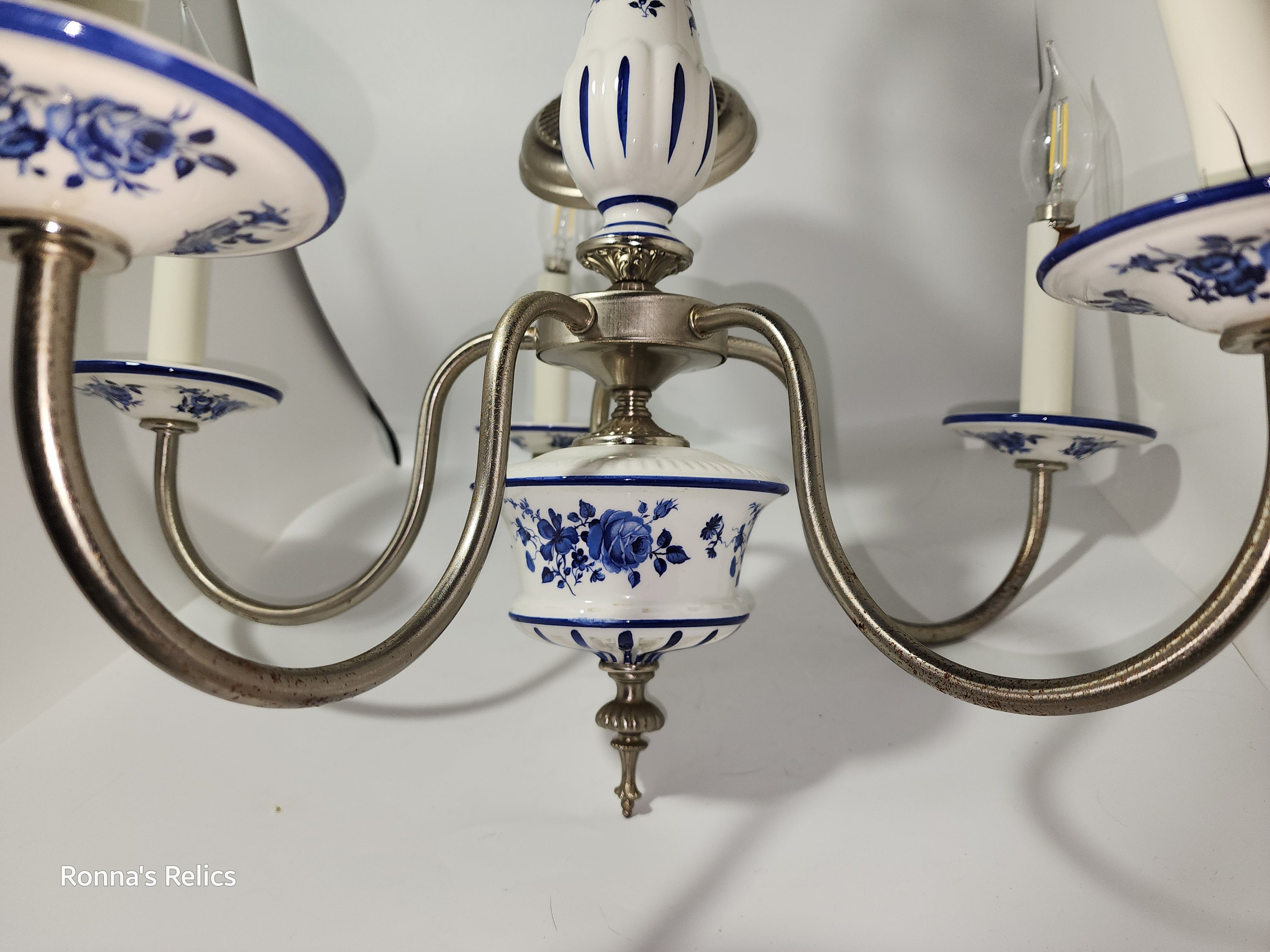 Delft Hanging Chandelier Light Fixture - Etsy