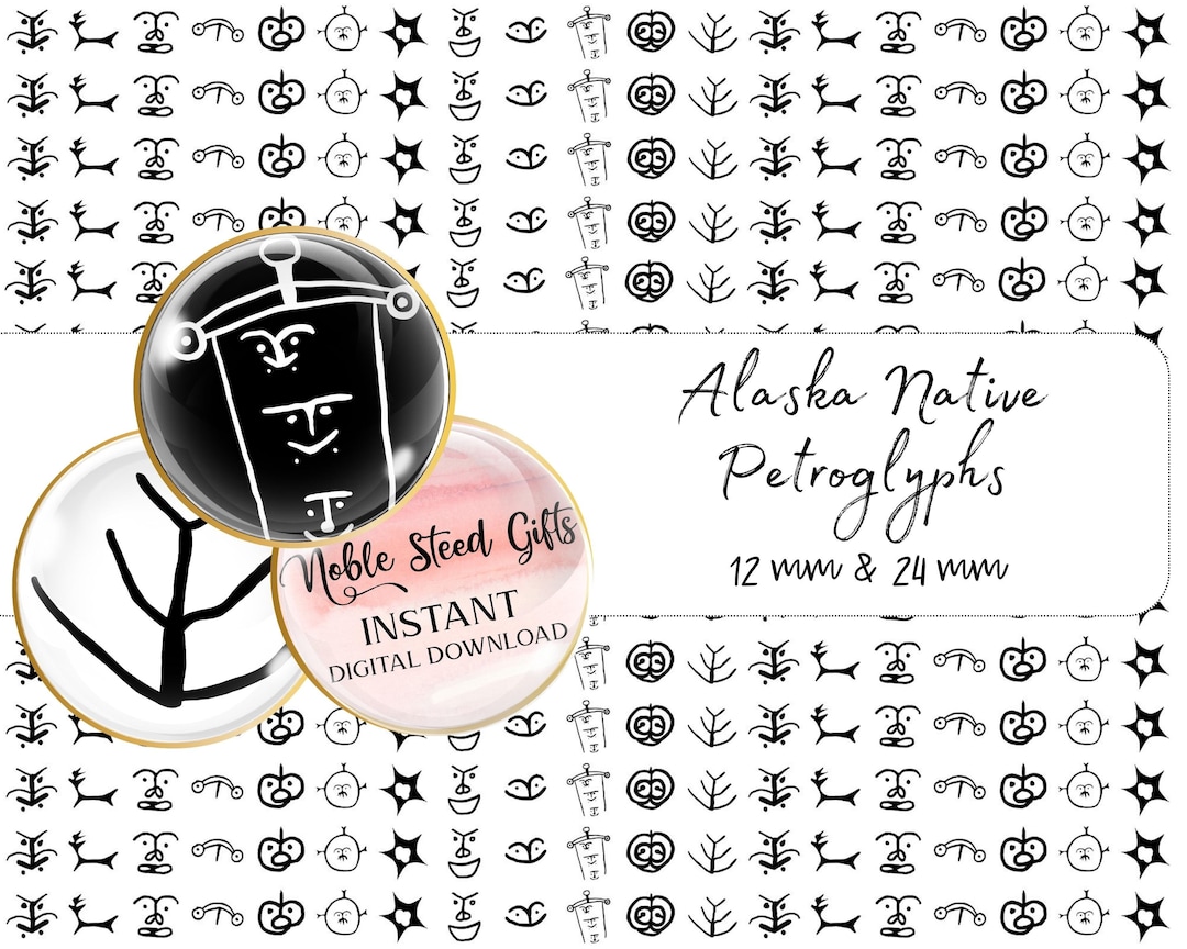 Alaska Native Petroglyphs Collage, Petroglyph Art, Alaska Native ...