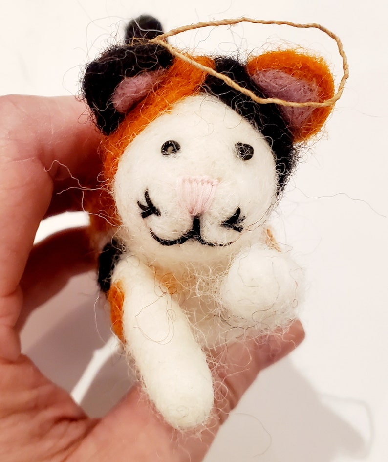 Wool Felt Cat Ornaments - Etsy