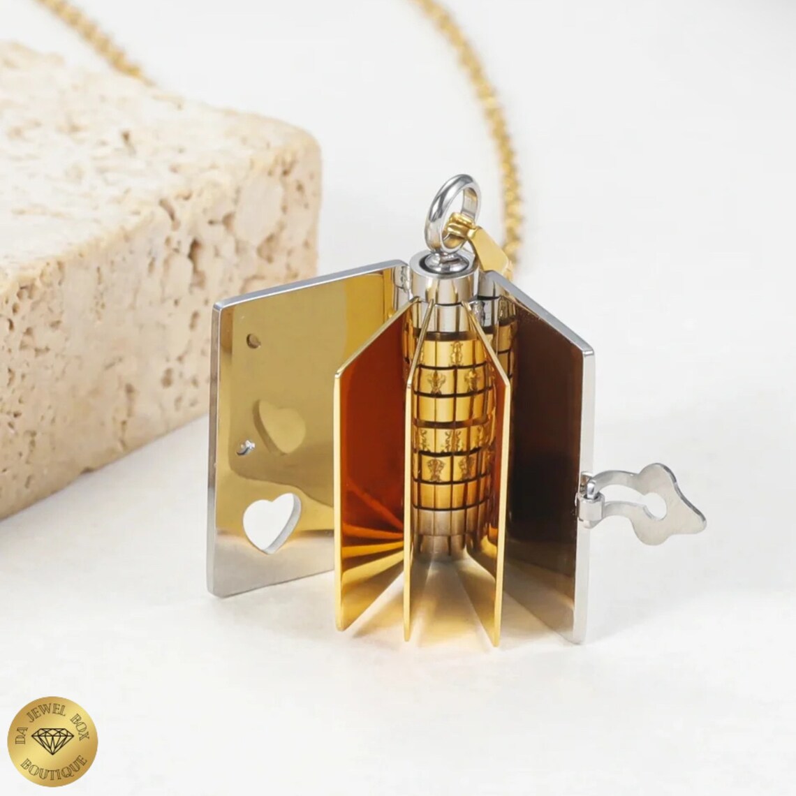 Personalized Messages Book Pendant Necklace - Custom Stainless Steel - Etsy