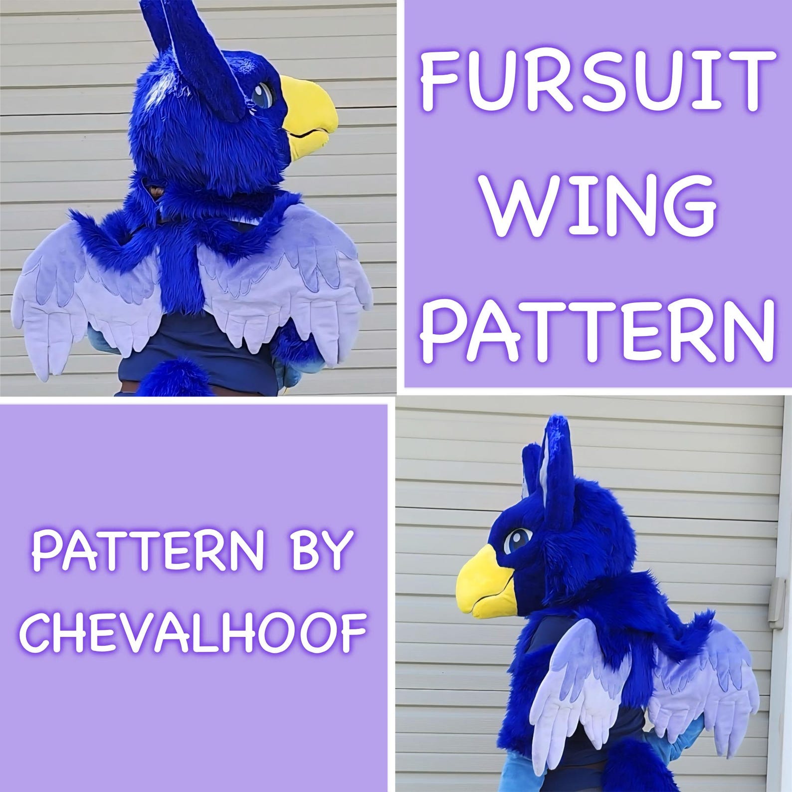 Fursuit Feathered Wing Pattern - Etsy
