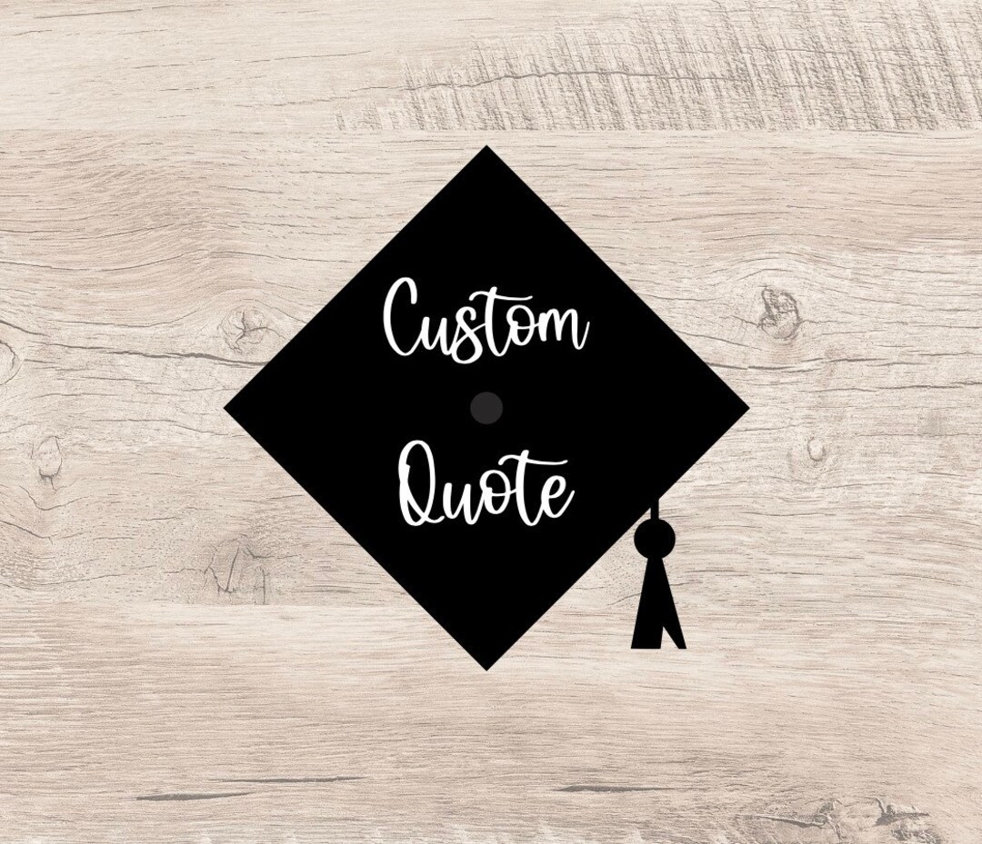 Graduation Cap Iron on Decal, DIY Graduation Cap, Personalized ...