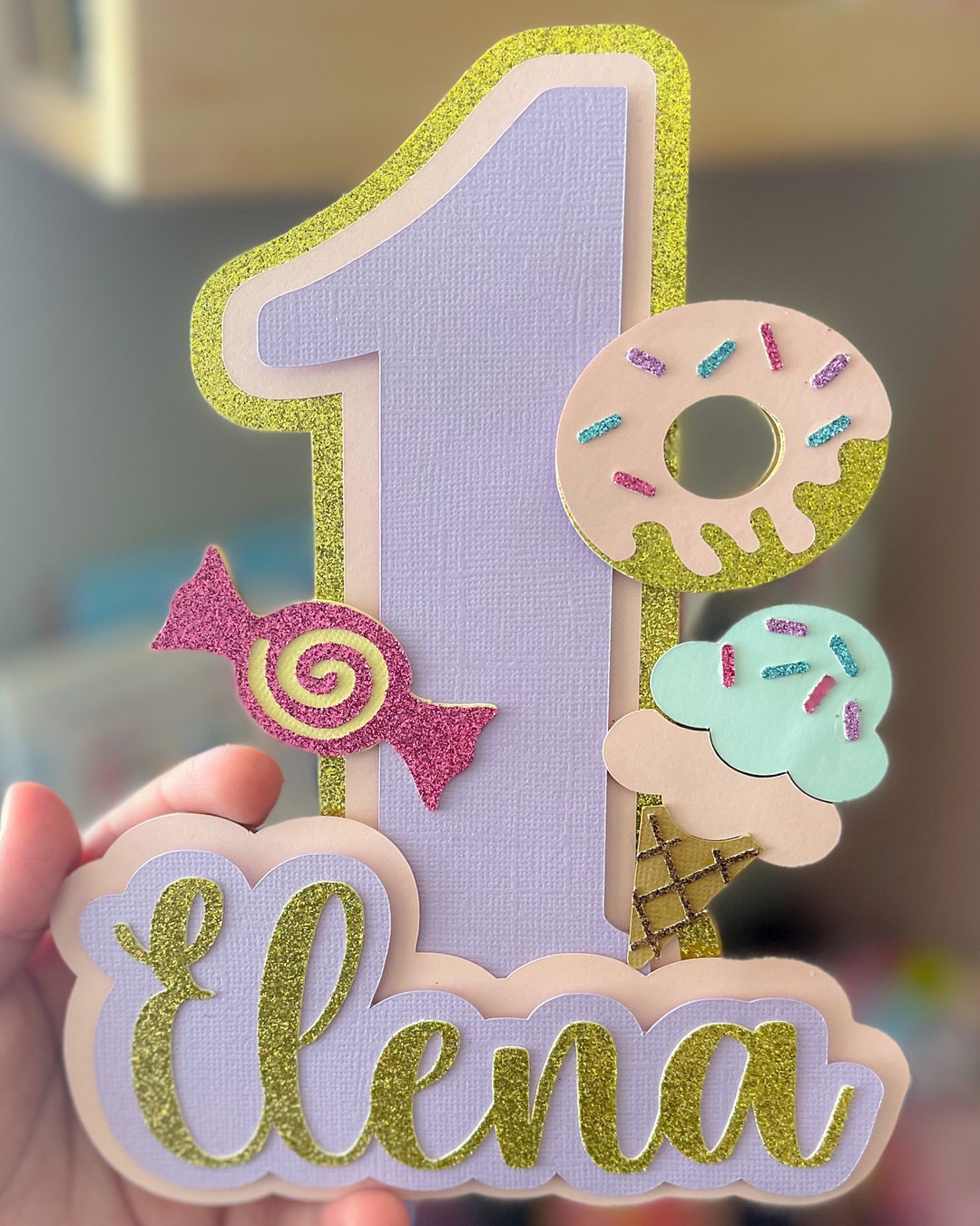 Sweet One Cake Topper, Donut Grow up Birthday, Sweet Birthday Theme ...