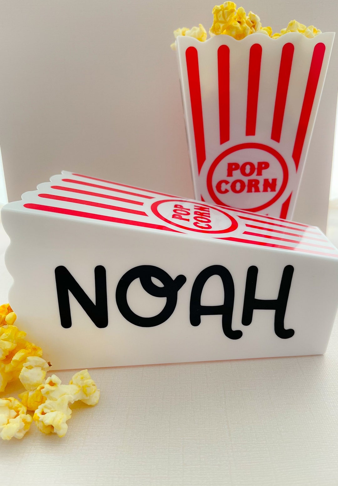 Personalized Popcorn Bucket/movie Night Birthday Party Favors/family ...