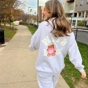 CUSTOM Teddy Bear Sweat Set College/sorority, Tailgate - Etsy