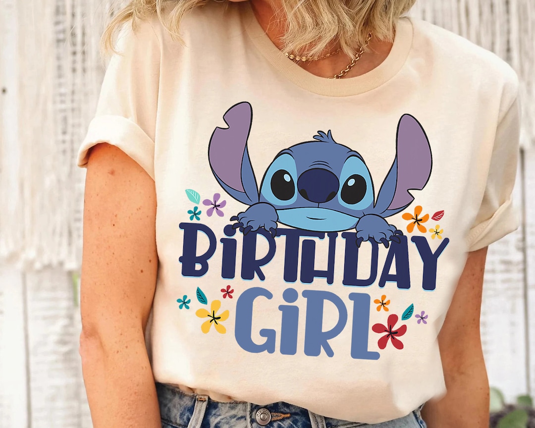 Disney Lilo and Stitch Birthday Girl T-shirt, the Birthday Girl T-shirt ...