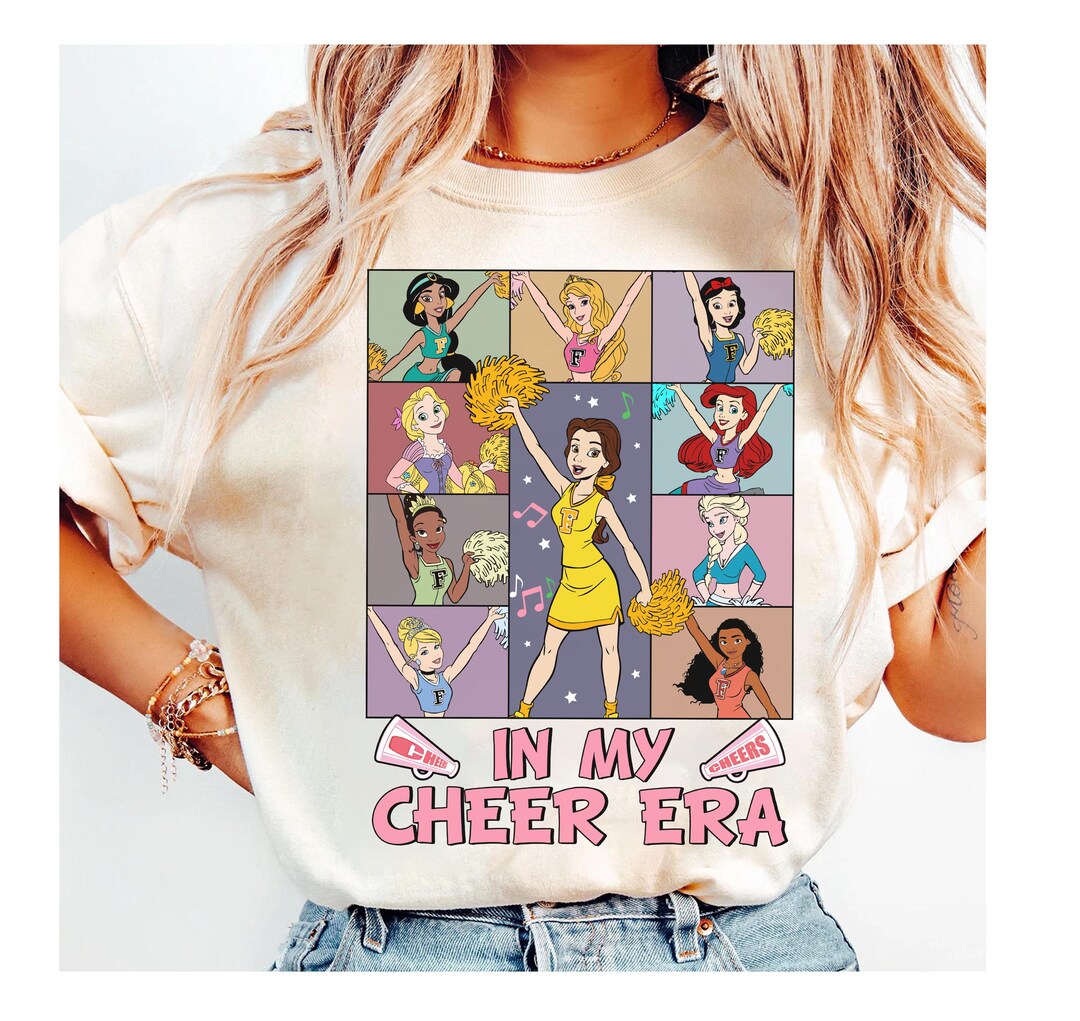 Disney Princess in My Cheer Era T-shirt, Disney Cheerleading ...