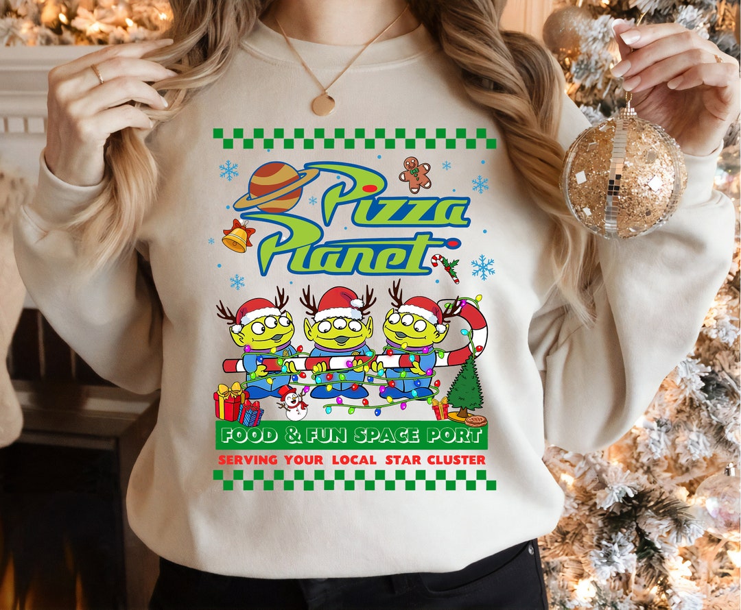 Disney Santa Aliens Ugly Christmas Sweater Shirt, Disney Pixar Toy ...