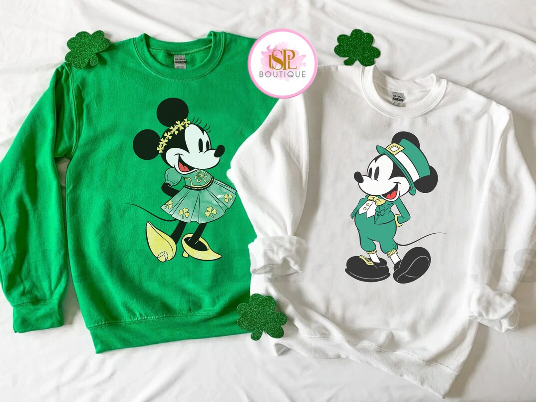 Disney Mickey and Minnie, Donald and Daisy, Goofy and Pluto St Patrick ...