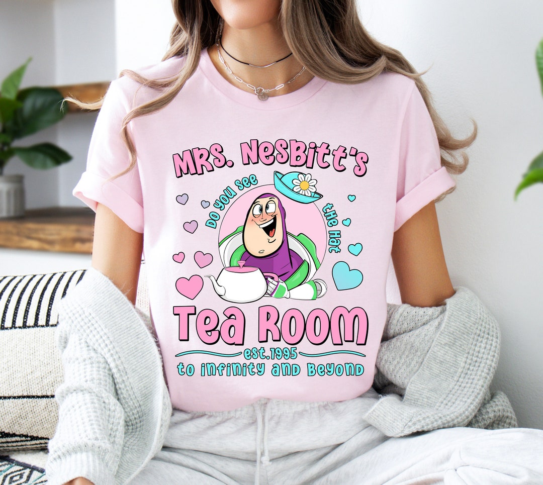 Disney Pixar Toy Story Buzz Lightyear Mrs Nesbitt Tea Room Shirt ...