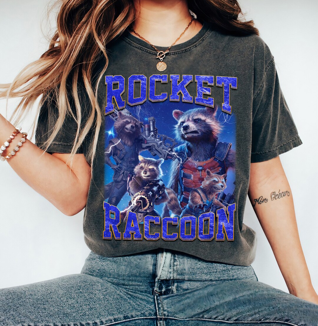Marvel Rocket Raccoon Poster Guardians of the Galaxy Shirt, Disneyland ...