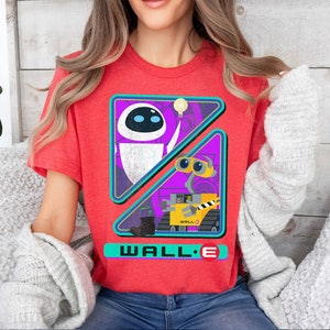 Disney Pixar Wall-e Triangles and Eve Graphic T-shirt, Wall-e Portrait ...
